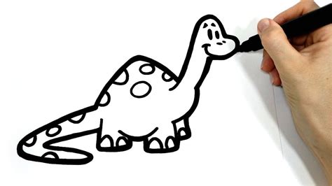 Como Dibujar Un Dinosaurio Fácil Dibujar Dinosaurios Youtube