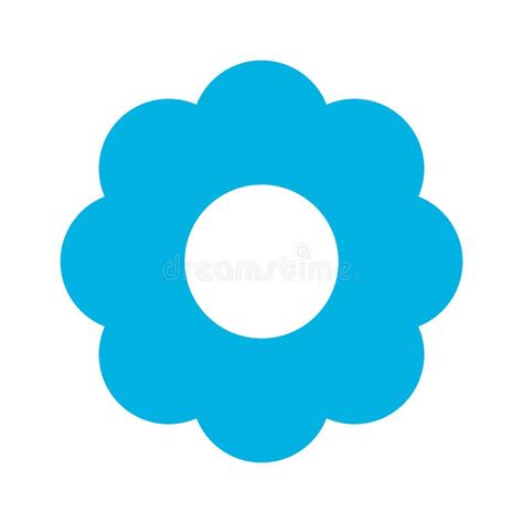 Flower Geometric Shape Empty Center Stock Vector Illustration Of