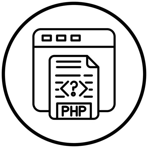 PHP Coding Icon Style Vector Art At Vecteezy