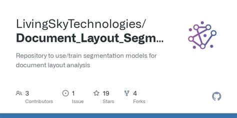 GitHub LivingSkyTechnologies Document Layout Segmentation Repository
