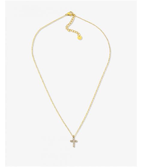 Ketting Kruisje Steentjes Goud