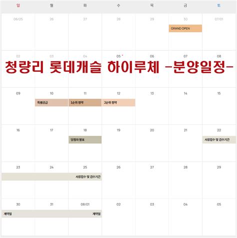 청량리 롯데캐슬 하이루체 청약과 분양가