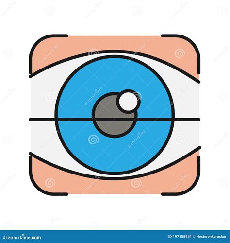 Retina Scan Color Icon Stock Vector Illustration Of Retina 197158451