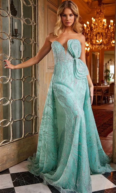 Jovani 23361 Plunging Sweetheart Beaded Prom Dress Couture Candy