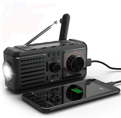 휴대용 비상 라디오 Am Fm Mp3 플레이어 태양열 핸드 크랭크 2200mah 배터리로 작동 Usb 휴대폰 Aliexpress