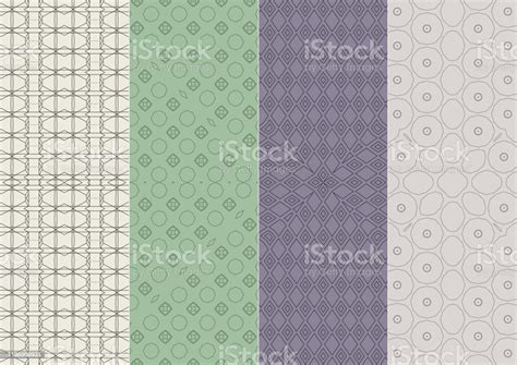 Vector Grids Seamless Pattern Backgrounds Collection Stock Illustration