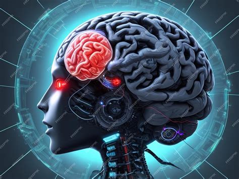 인공지능 뇌 Ai 인공 지능 Ai 을 가진 인간의 뇌 인공지성 Ai 인 인간의 뇌 이미지 프리미엄 사진