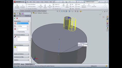 38 Solidworks Circular Patternmov Youtube