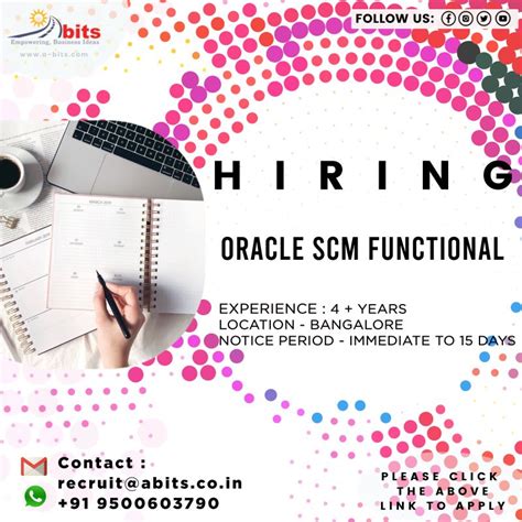 Hiring Oracle Scm Functional Apps Business It Solutions Pvt Ltd