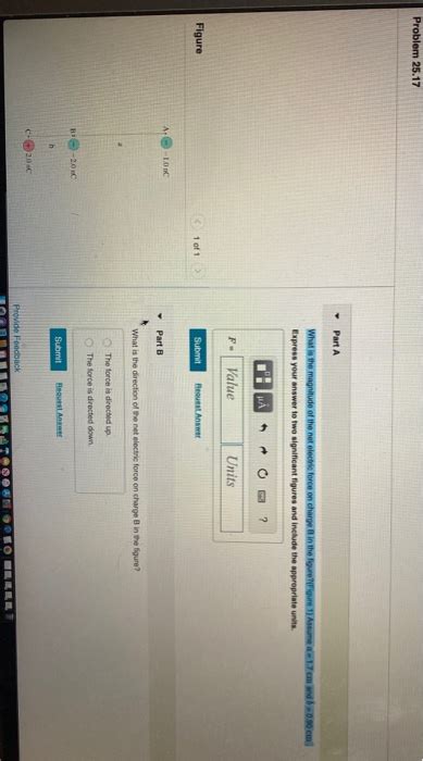 Solved Problem 25 17 Part A What The Magnitude Of The Net