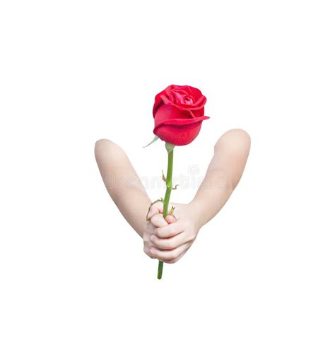 Wrist Asian Man With Allergy Red Rash On White Background Stock Image