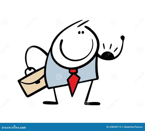 Strong Male Businessman Has Bent His Arm And Is Showing Biceps Vector