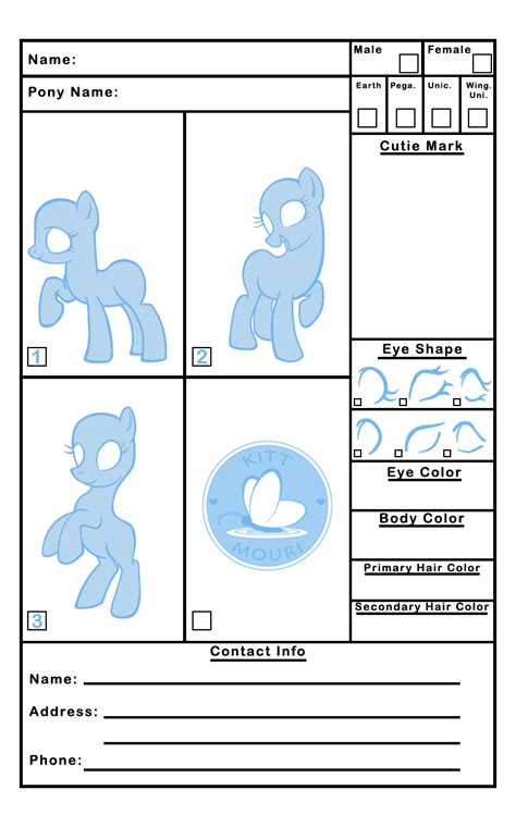 Mlp Reference Sheet By Kittmouri On Deviantart
