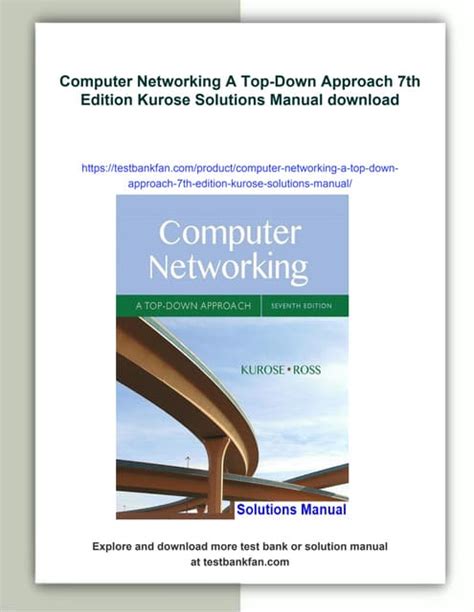 Computer Networking A Top Down Approach 7th Edition Kurose Solutions Manual Pdf