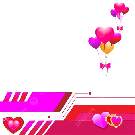 Bottom Border With Pink Balloons PNG Vector PSD And Clipart With