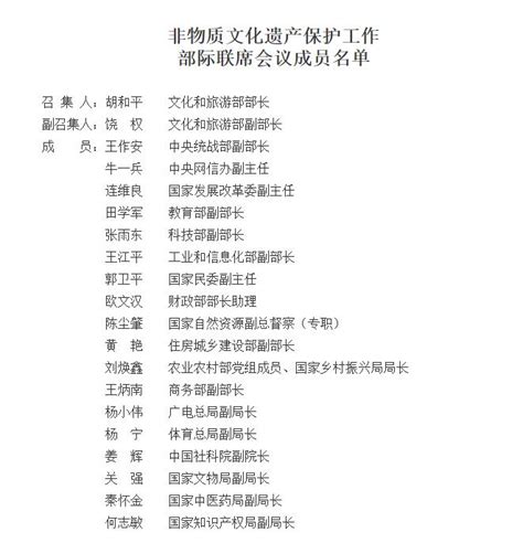 国务院办公厅关于同意调整完善非物质文化遗产保护工作部际联席会议制度的函 国务院文件 首都之窗 北京市人民政府门户网站