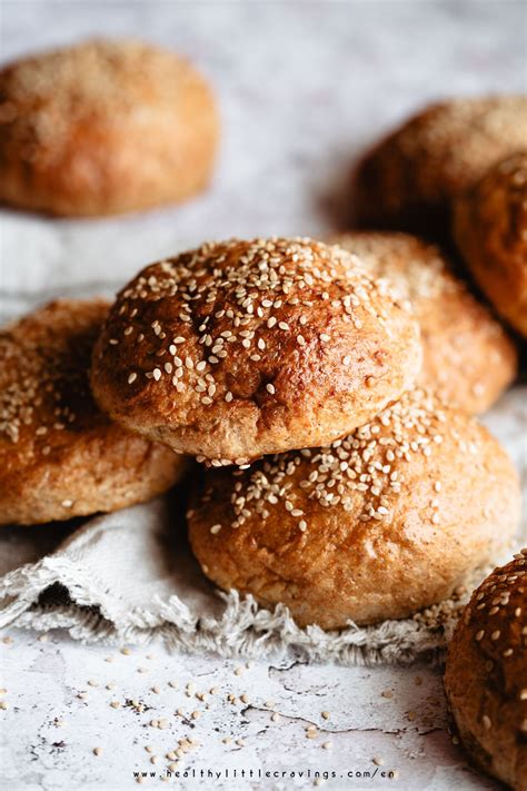 Whole Wheat Hamburger Buns Extra Fluffy Using Tangzhong Method