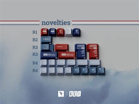 Keykobo R W B Keycaps 136 Keys Blue Cherry Profile Grandado