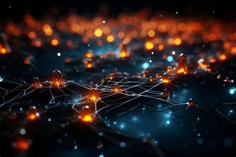 Premium Photo Abstract Glowing Particles Shapes Wallpaper