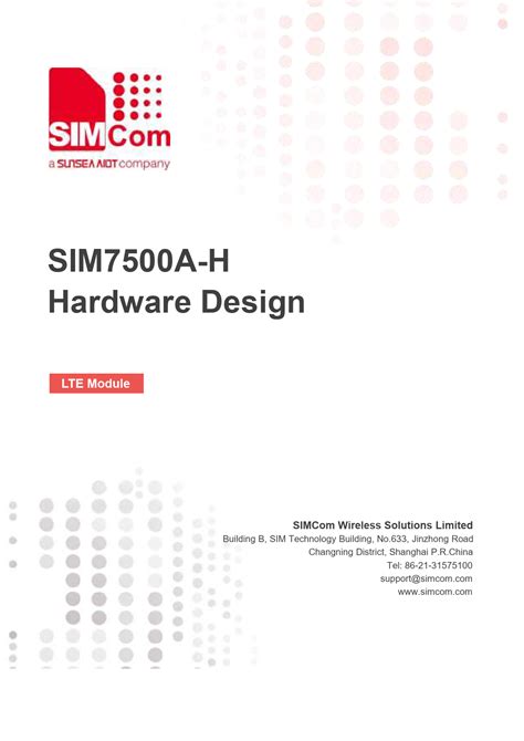SIMCom Wireless Solutions Limited SIM7500A H