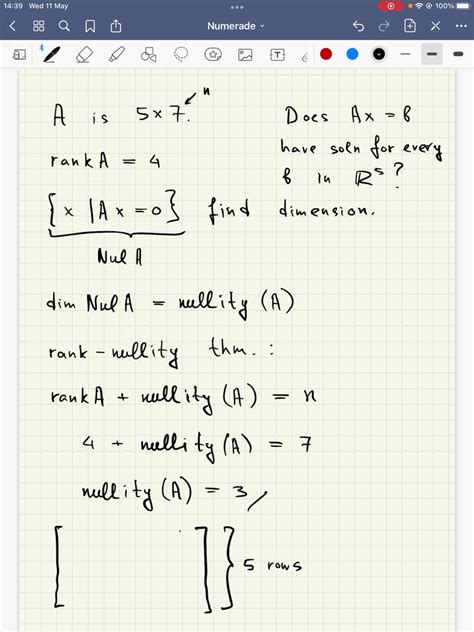Solved Let 4 Be A Solution For The Matrix Equation Ax B For A 2x2