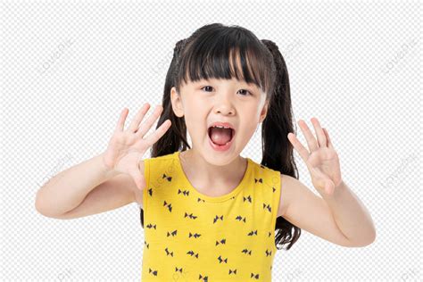 어린 소녀는 재미있다 Png 일러스트 무료 다운로드 Lovepik