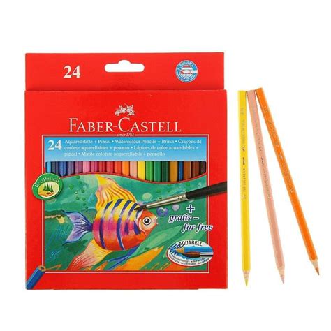 Карандаши цветные акварельные FABER-CASTELL «Colour Pencils», 24 цвета ...