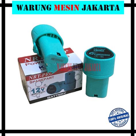 Nrt Pro Baterai Ori Batrei V Volt Bor Cas Cordless Drill Lithium Lion Original Lazada