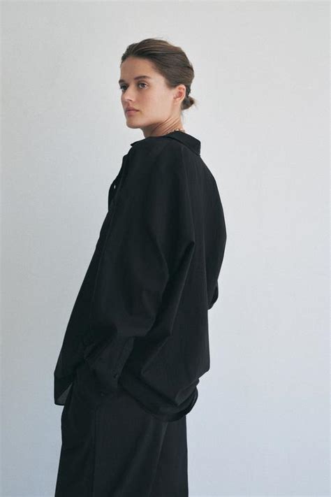 Zw Collection Oversize Shirt Black Zara Thailand