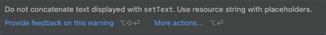 Androidwarning Do Not Concatenate Text Displayed With Settext Use