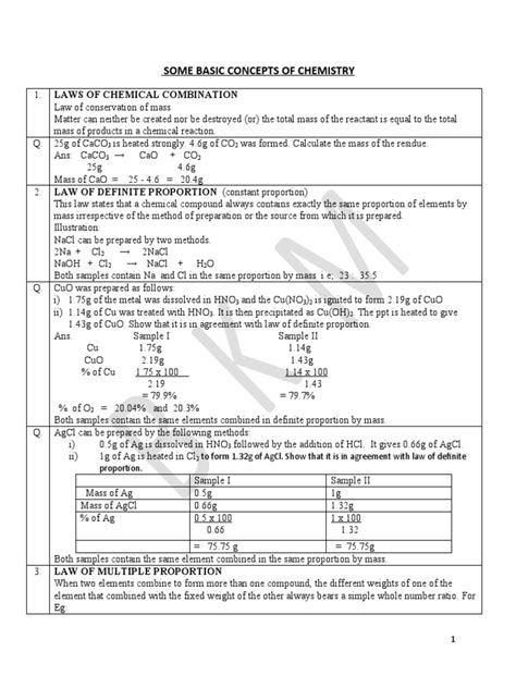 ch 1 some basic concepts of chemistry chapter 1 pdf mole unit