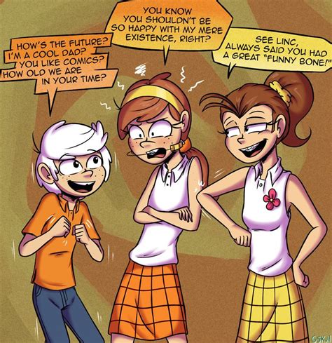 Three People Standing Next To Each Other With Speech Bubbles Above Them