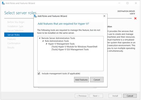 Install Hyper V Role In Windows Server 2019