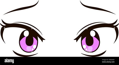 This Is A Illustration Of Cute Anime Style Eyes With A Sad Expression