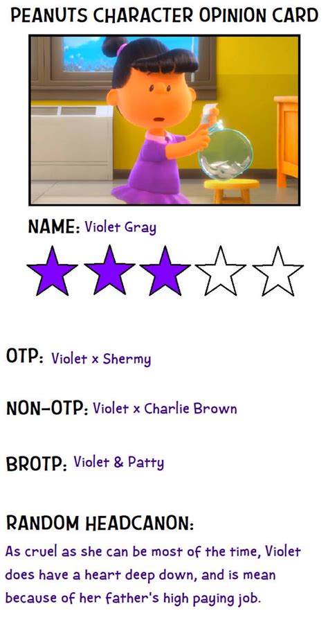 Peanuts Character Opinion Card Violet By Arthurengine On Deviantart
