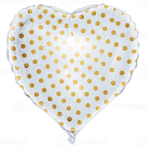 Watercolor Hand Drawn Heart Shaped Realistic Balloon 23504114 Png