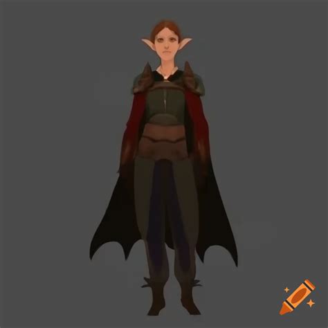 Female Dalish Elf In Casual Wear Inspired By Medieval Aesthetics From