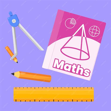Premium Vector Math Equipment Illustration Mathematics Book