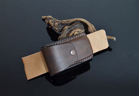 Horizontal Pocket Knife Sheath Personalized Leather Folding Etsy