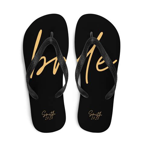 Personalized Wedding Flip Flops Bride Bride Tribe Bride Etsy