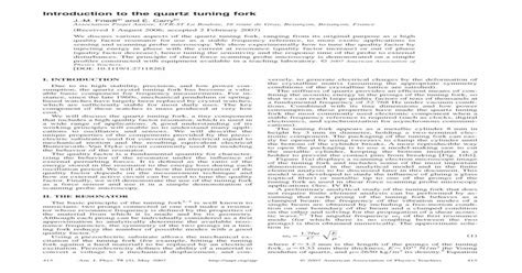 pdf introduction to the quartz tuning forkjmaps phys5061 labs