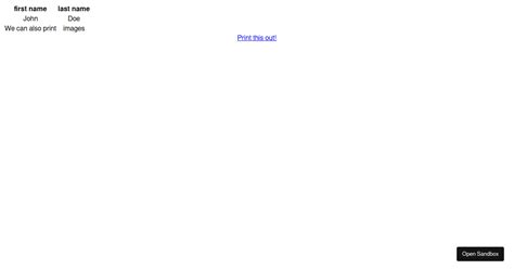 web page print in react js codesandbox