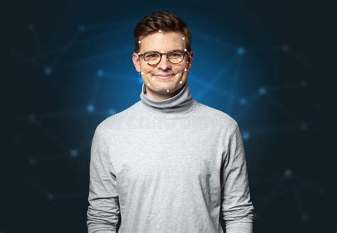 Face Recognition With Mesh Stock Image Image Of Authentication 128185561