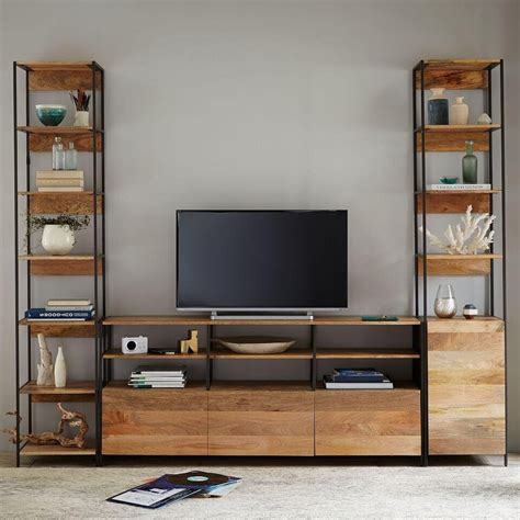 Industrial Modular Media Console 170 Cm West Elm Australia