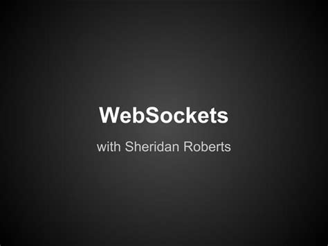 Websockets Pdf