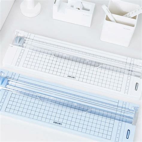 Deli 델리 델리 문서 종이 재단기 페이퍼 트리머 눈금 제단기 사진인화 컷팅 스티커사진 자르기 위시버킷