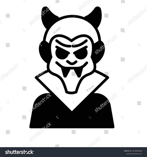 devil evil half glyph vector icon stock vector royalty free