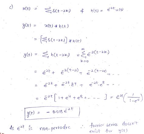Solved Consider An Lti System With An Impulse Response Ht E − 2 T U Course Hero