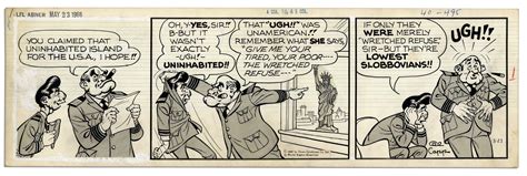 Lot Detail Pair Of Lil Abner Comic Strips From 23 And 24 May 1966