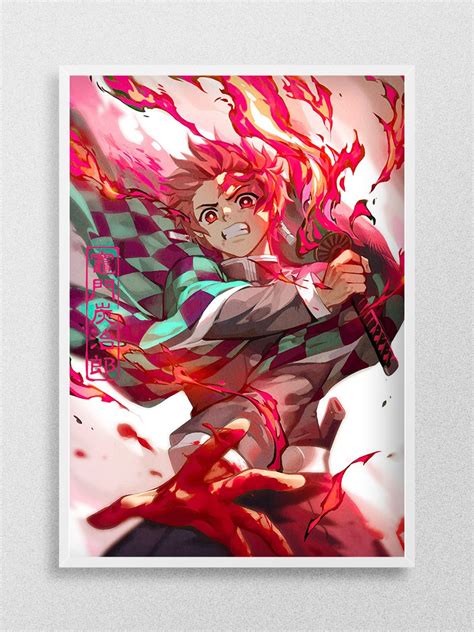 Demon Slayer Anime Poster Çerçevesiz Yüksek Kalite Anime Duvar Poster